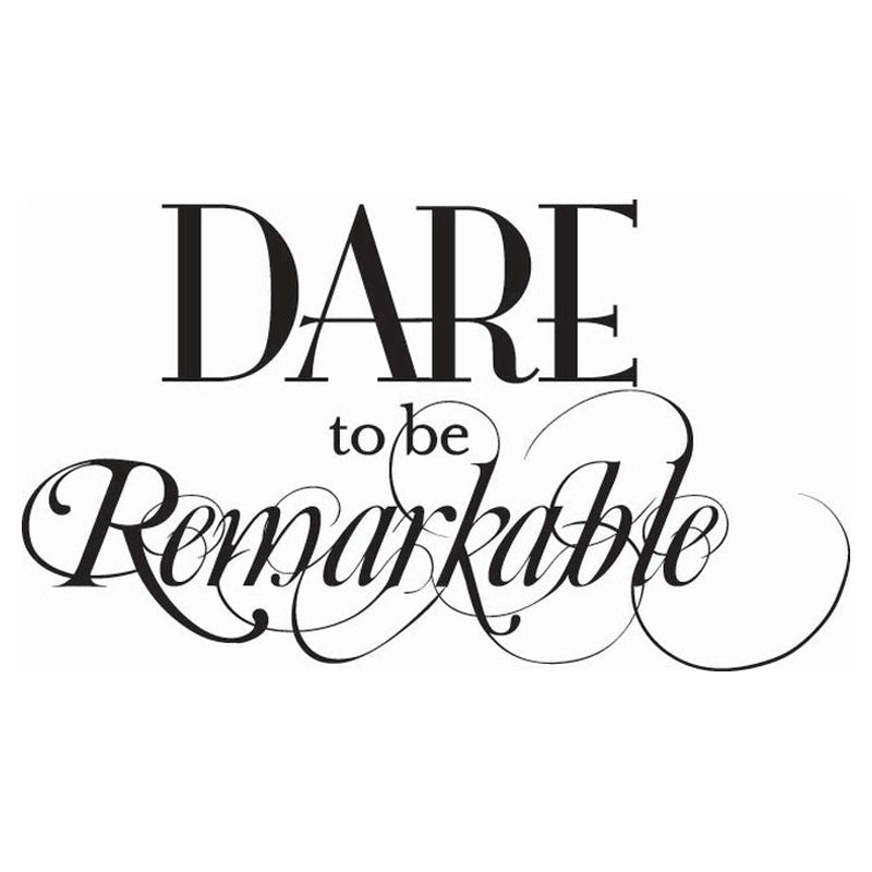 Hampton Art Wood Mounted Stamp 7g Dare To Be Remarkable WorldOfCraft