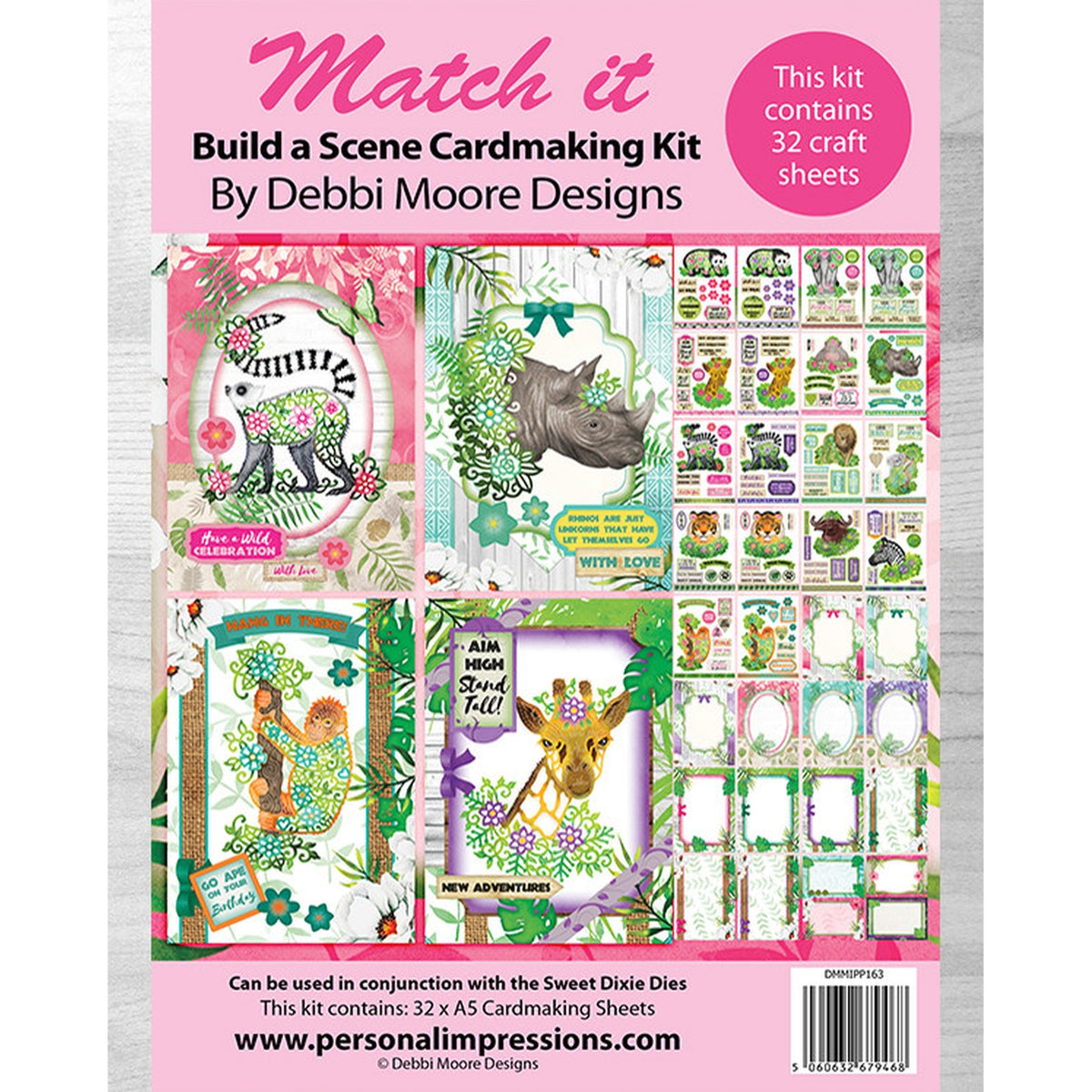 Debbi Moore Designs Match It Floral Animals Cardmaking Kit | World Of Craft