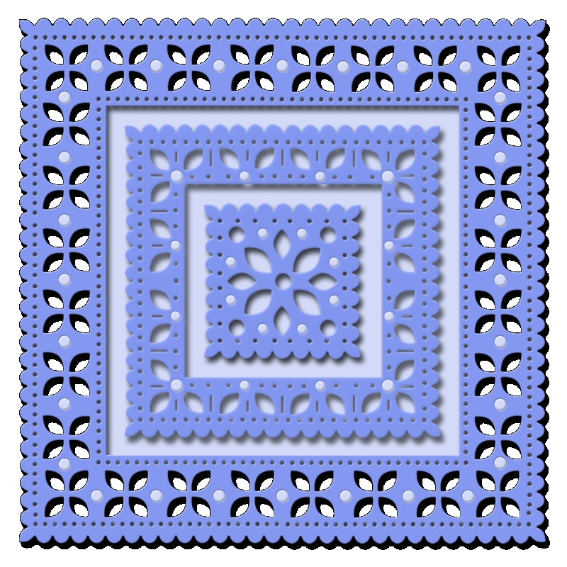 Sue Dix Embroidery Style Frame Sweet Dixie Cutting Die WorldOfCraft