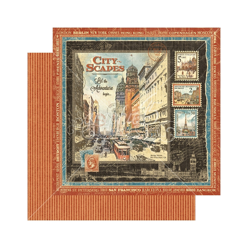 Graphic 45 Cityscapes Packs Of 10 Sheets | World Of Craft