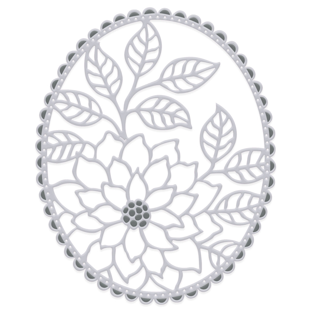 Sue Dix Large Flower Oval Sweet Dixie Cutting Die WorldOfCraft