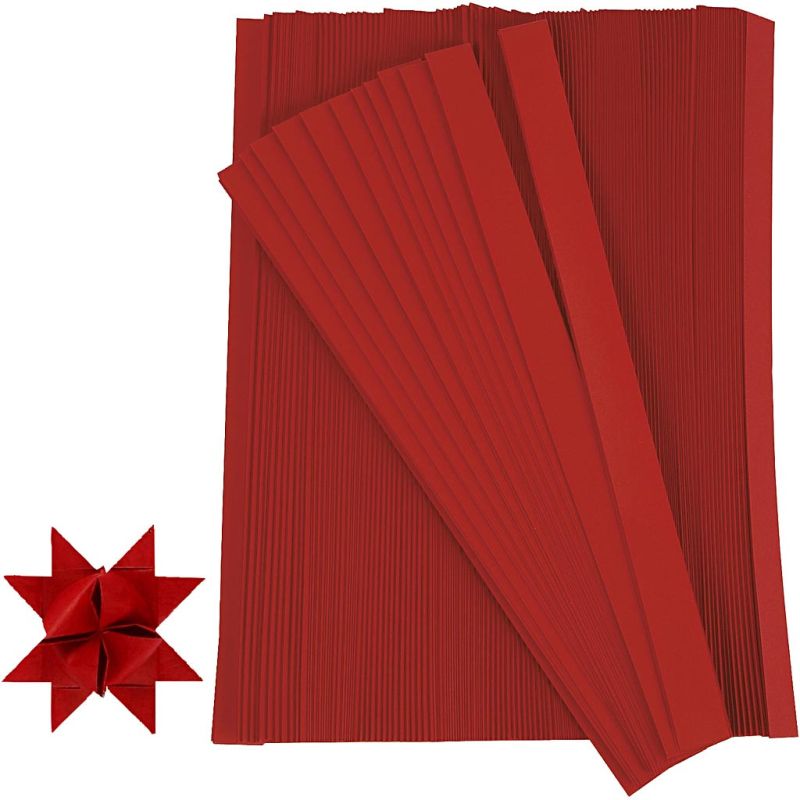 Creativ Paper Star Strips 1.5x6.5cm 500 Red WorldOfCraft