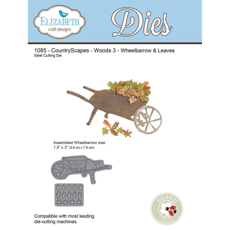 Elizabeth Craft Designs Wheelbarrow & Leaves WorldOfCraft