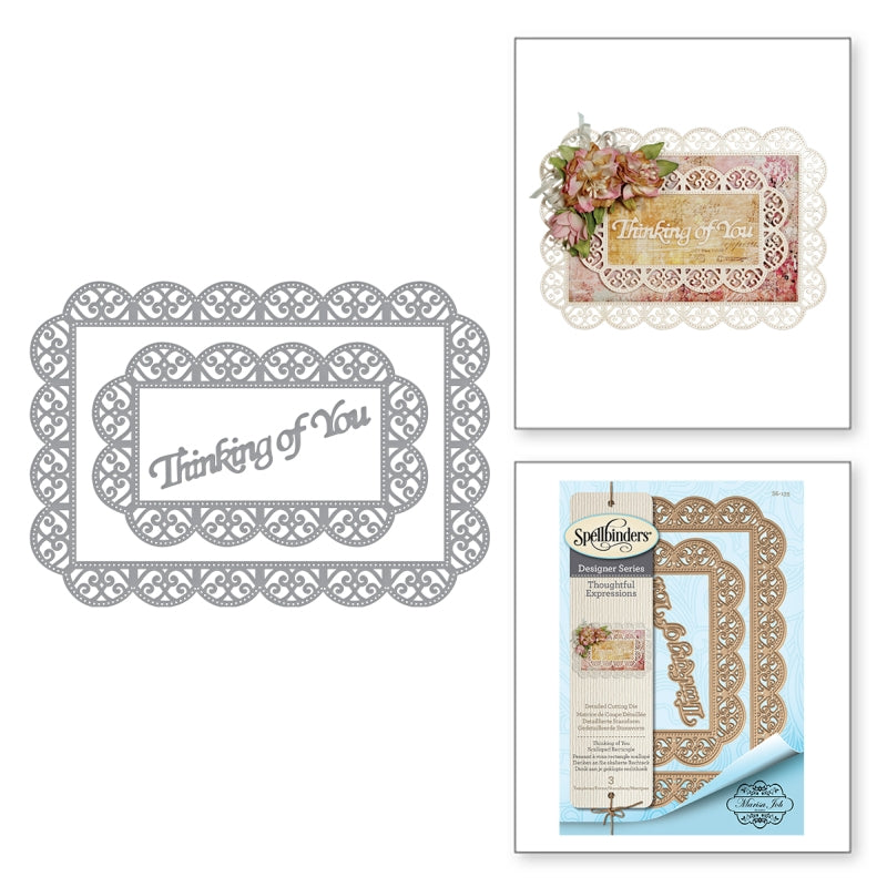 Spellbinders Thinking Of You Scalloped Rectangle WorldOfCraft