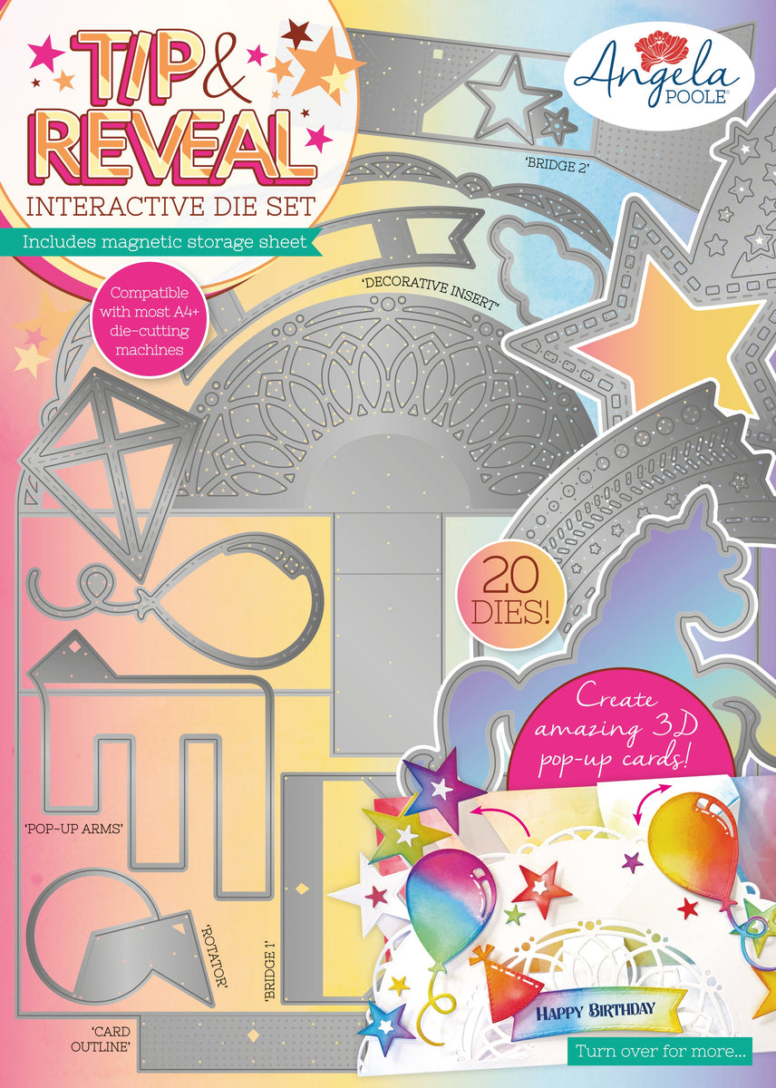 Angela Poole Tip & Reveal Interactive A4 Die Set WorldOfCraft