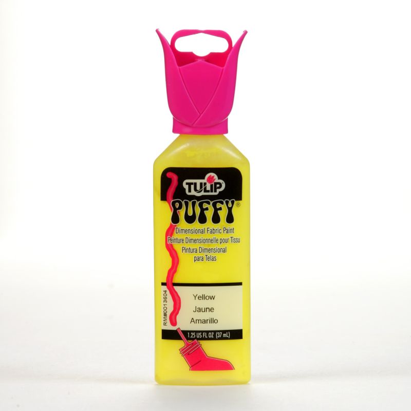 Tulip Puffy Yellow Dimensional Fabric Paint 1.25oz WorldOfCraft