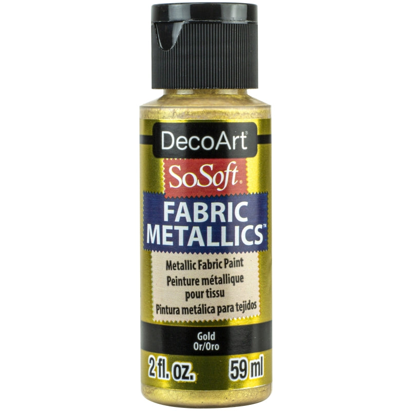 DecoArt Gold 2oz Fabric Metallics Paint | World Of Craft
