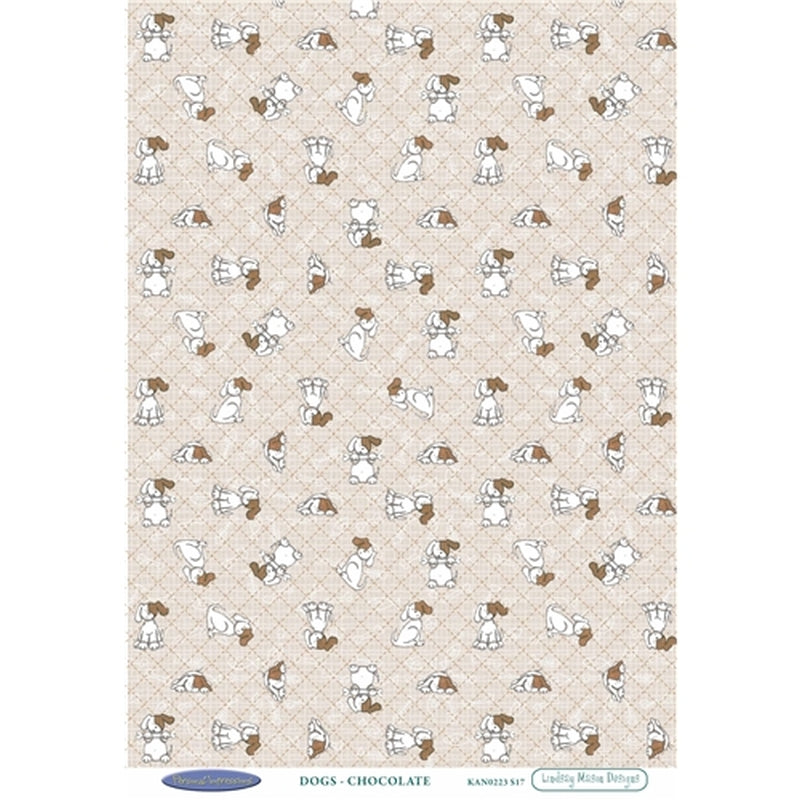 Lindsay Mason Dogs Chocolate Cardstock Pack Of 10 Sheets WorldOfCraft