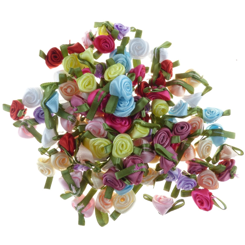 Stenco Assorted - Small Ribbon Rose Pack 100 WorldOfCraft