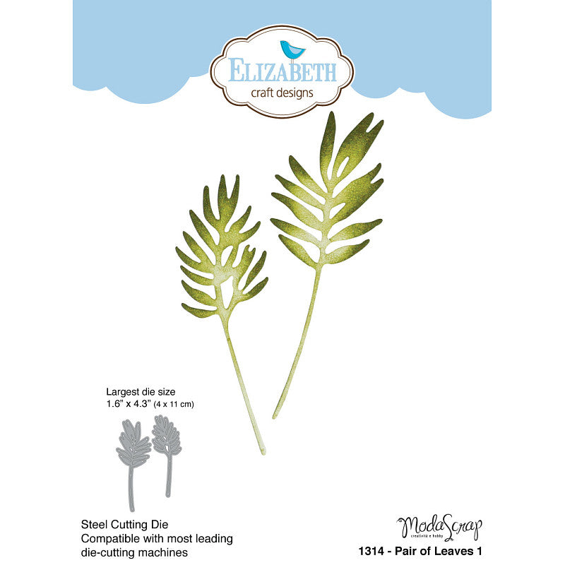 Elizabeth Craft Designs Pair Of Leaves 1 | World Of Craft